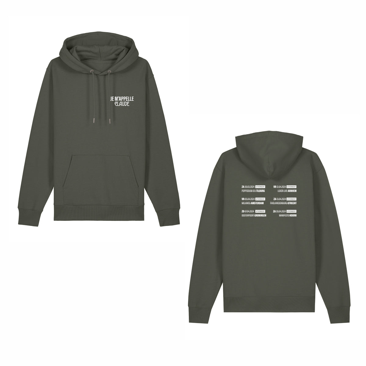 CLAUDE | Clubtour 2024 Hoodie Khaki – M&E