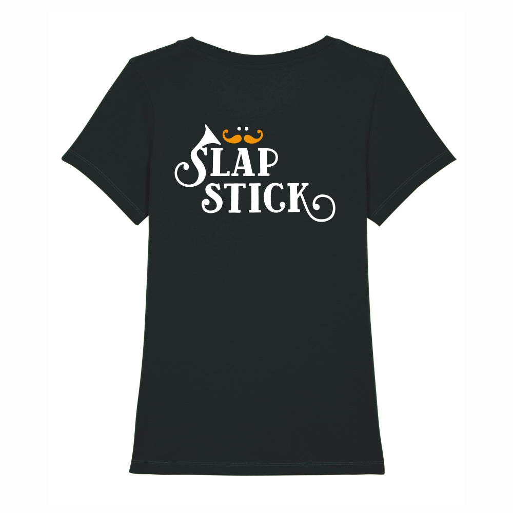 Släpstick | Logo T-shirt Zwart Dames – M&E