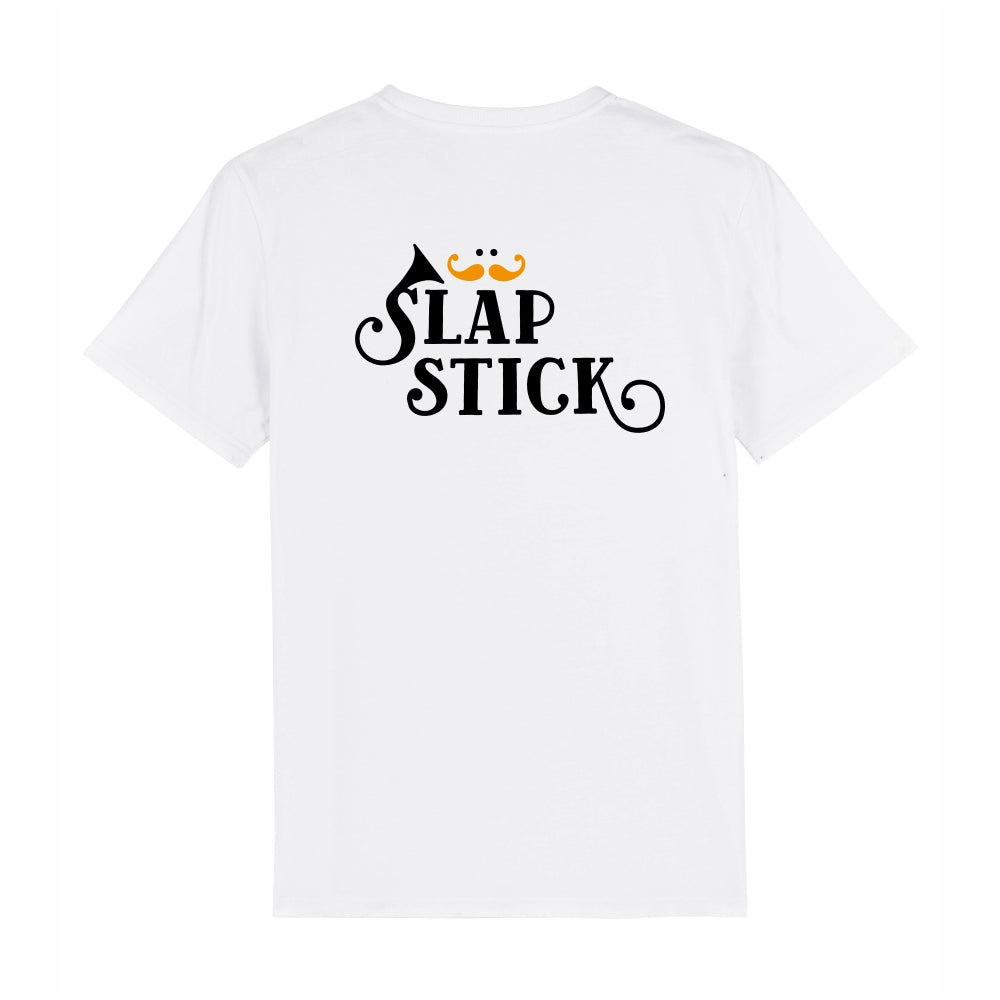 Släpstick | Logo T-shirt Wit Heren – M&E